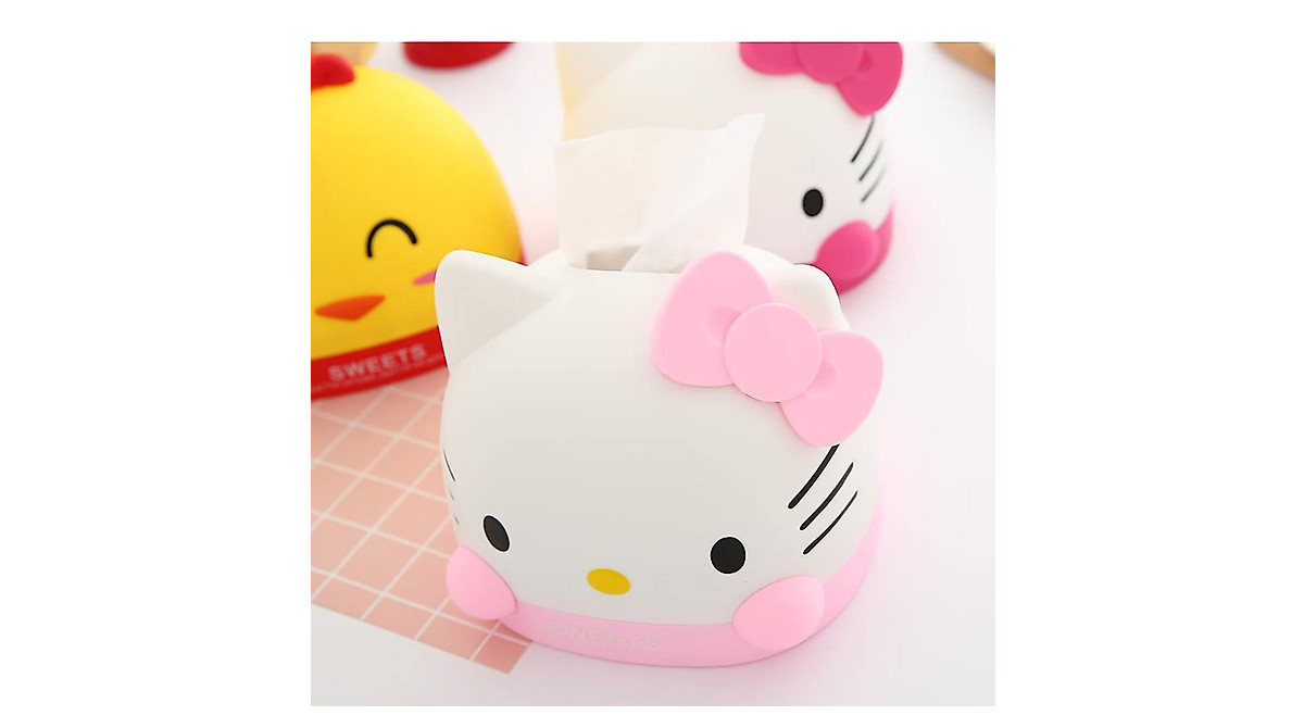 Kawaii Pink Hello Kitty Tissue Box – Cute Home & Office Decor