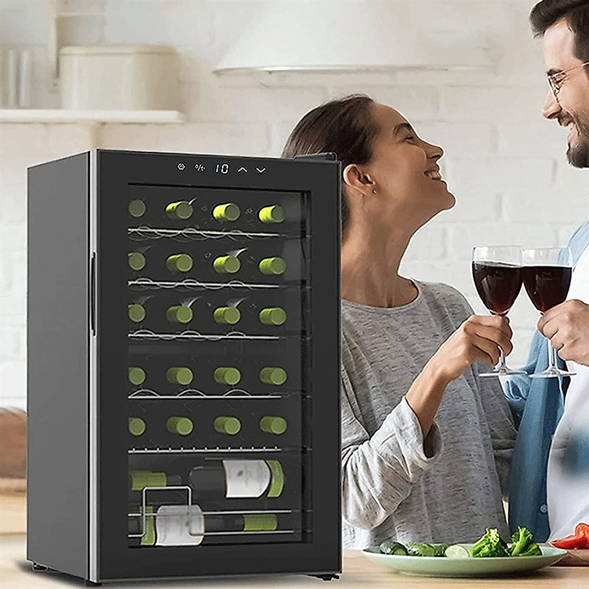 70L Compressor Wine Cooler Refrigerator | Large Freestanding Wine Cellar | 41f-64f Digital Temperature Control Wine Fridge for Red White Champagne or Sparkling Wine
