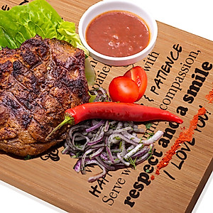 MY-ALVVAYS Wedding Gift for Her Him, Gifts for Couples, Valentines Day Gift, A Recipe for Love, Cutting Board Gift, 7"x11", Double-Sided Use -064