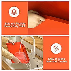 28" Griddle Mat Silicone for Blackstone, Griddle Silicone Protective Mat Cover,Heavy Duty Food Grade Silicone Grill Cover,Protect Your Grill from Rodents,Insects,Debris and Rust(Orange 28inch)