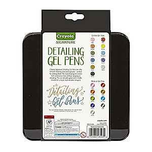 Crayola Signature Detailing Gel Pens Set, Gift - 20 Count For Ages 60 months to 1188 months