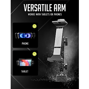 Bracketron HD Tablet Dock PRO Dash and Window Metal Clamp Mount, Universal Tablet Holder for Cars and Trucks, Compatible with Tablets Up to 10 Inches Wide