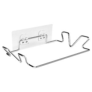 MinLia Stainless Steel Closet Garbage Storage Holder Punch-Free Trash Bag Holder Garbage Bracket Kitchen Storage Supplies