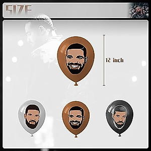 Drake Themed Birthday Party Decorations OVO Aubrey Drake Graham Party Decor Rapper Party Supplies Favors Happy Birthday Banner Cake Toppers Balloons Set of 33Pcs