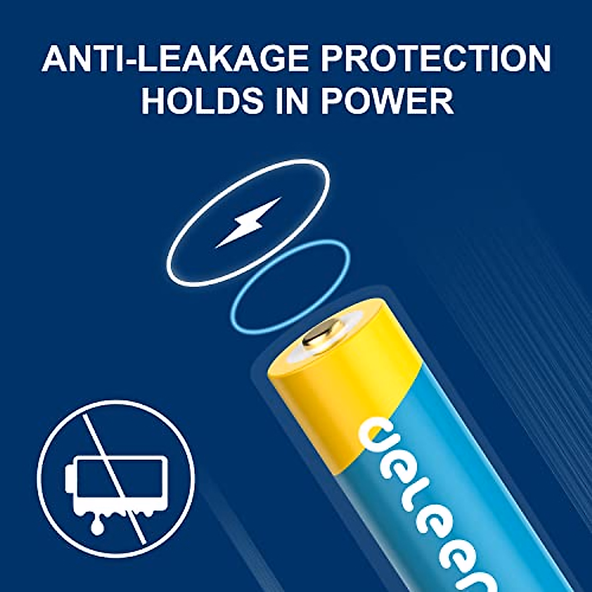 Deleepow AA Rechargeable Batteries 3200mAh Nimh AA Rechargeable Batteries 16-Pack 1.2V 1200 Cycle Highly Conductive Gold-Plated Anode(Only Battery)