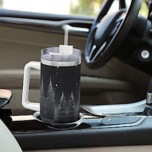 deaokluy 40 OZ Christmas Gnome Ice Bully Cup with Handle Straw Lid, Double Wall Stainless Steel Tumbler Travel Coffee Cup, Happy Christmas Insulation and Cooling Cup for Christmas Birthday Present