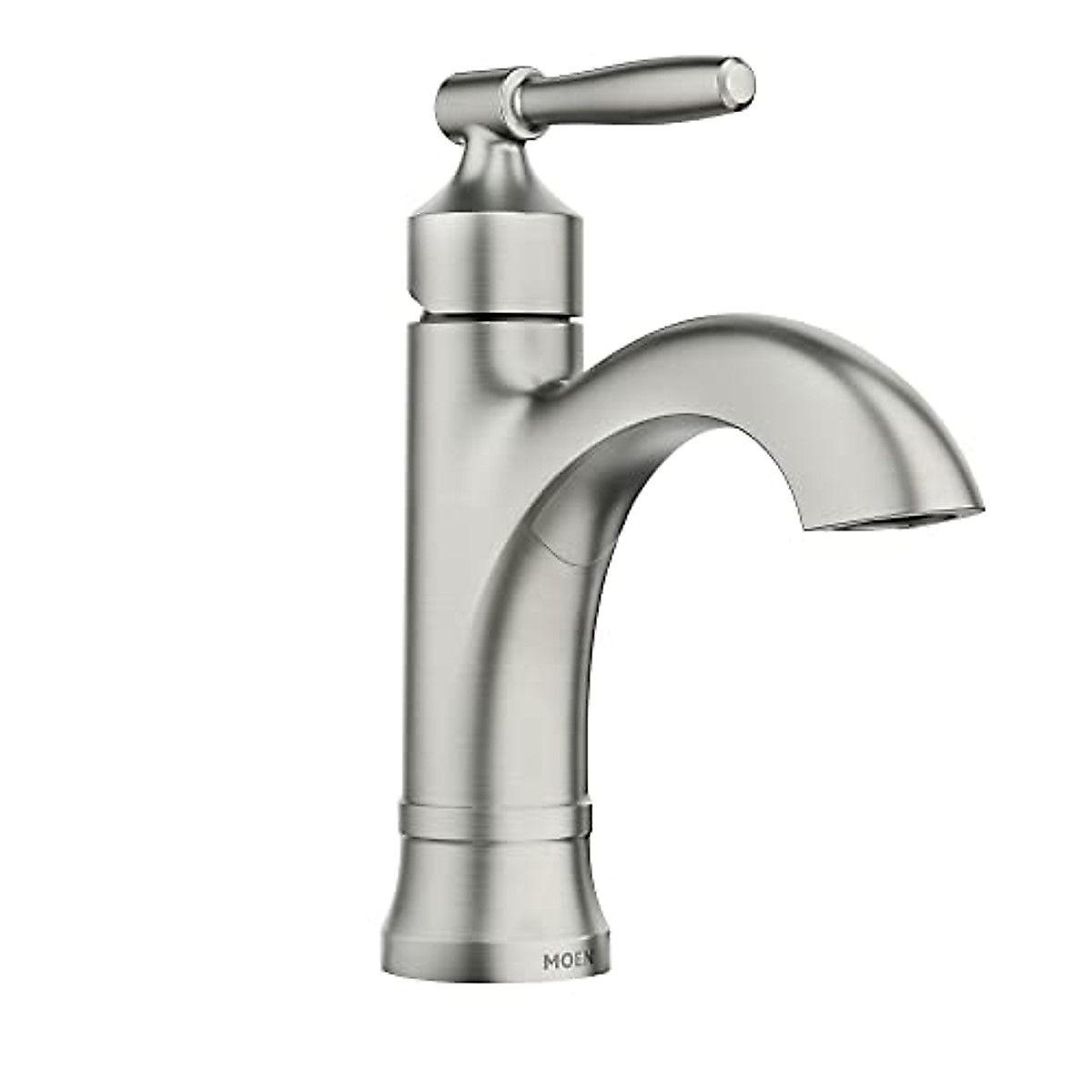 Moen Halle One-Handle Single Hole Bathroom Sink Faucet with Optional Deckplate, Spot Resist Brushed Nickel, 84970SRN