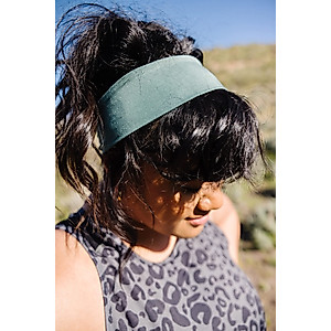 Maven Thread Women's 2" Wide No-Slip, Sweat-Wicking Headband for Exercise and Yoga, 2-Pack, Colorful Brushstroke and Green Solid (Serenity)