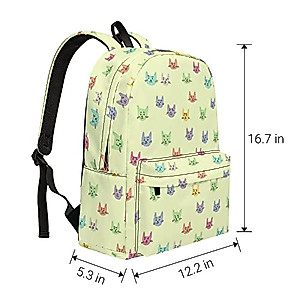 Travel Backpack Cat Kitty Backpacks Laptop Backpacks Lightweight Daypack Mini Backpack For Boys Girls 16 Inch