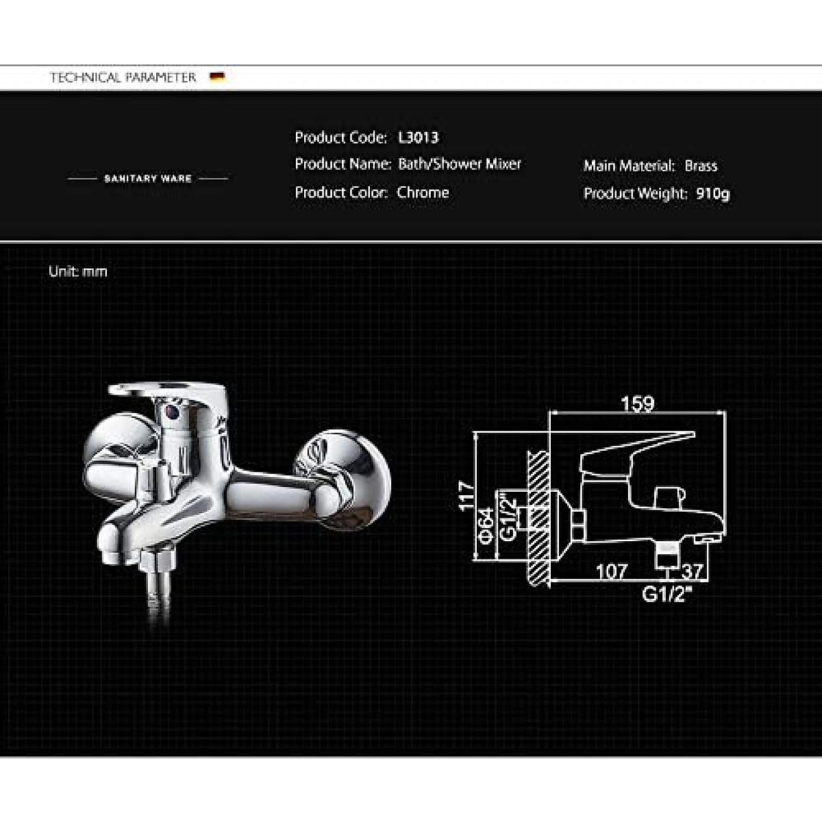 Kitchen Taps Bathtub Faucet Shower 1 Set Bathroom Fixture Chrome Plated Shower Faucet Bathtub Faucets Brass Head Outlet Pipe