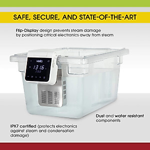 Imersa Elite Sous Vide Cooker with Unique Folding Design | Powerful Pump Immersion Circulator | App Enabled with Big Display | by Vesta Precision