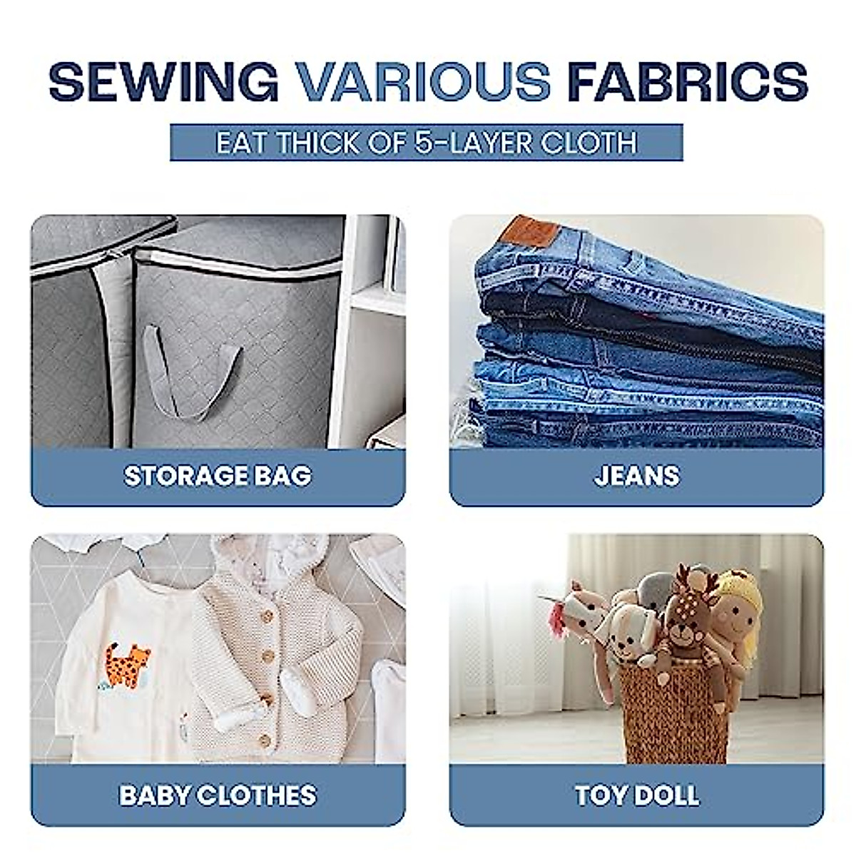 WALLECOM Portable Sewing Machine for Beginners and Kids with 12 Stitch Applications, Dual Speed, and Reverse Stitch- Small Sewing Machine with Foot Pedal, Easy to Use Electric Mini Sewing Machine