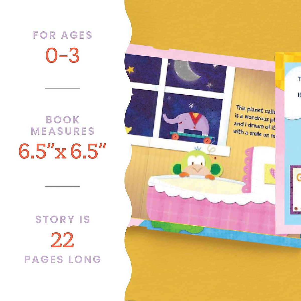 I See Me! Hello World! - Personalized Children's Story (Pink Board Story 6.5" x6.5)