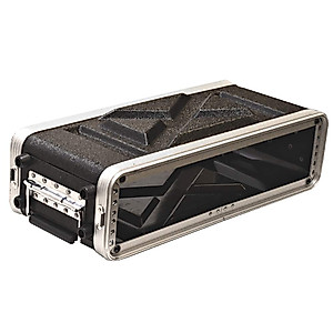 Seismic Audio - SALWR2S - Lightweight 2 Space Compact ABS Rack Case - 2U PA DJ Amp Effects Shallow Rack Case