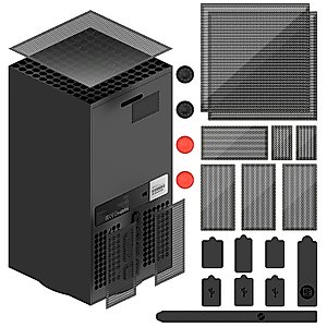 FYOUNG Dust Filter, PVC Cover Compatible with Xbox Series X Console Top and Back Protection - 2 Sets