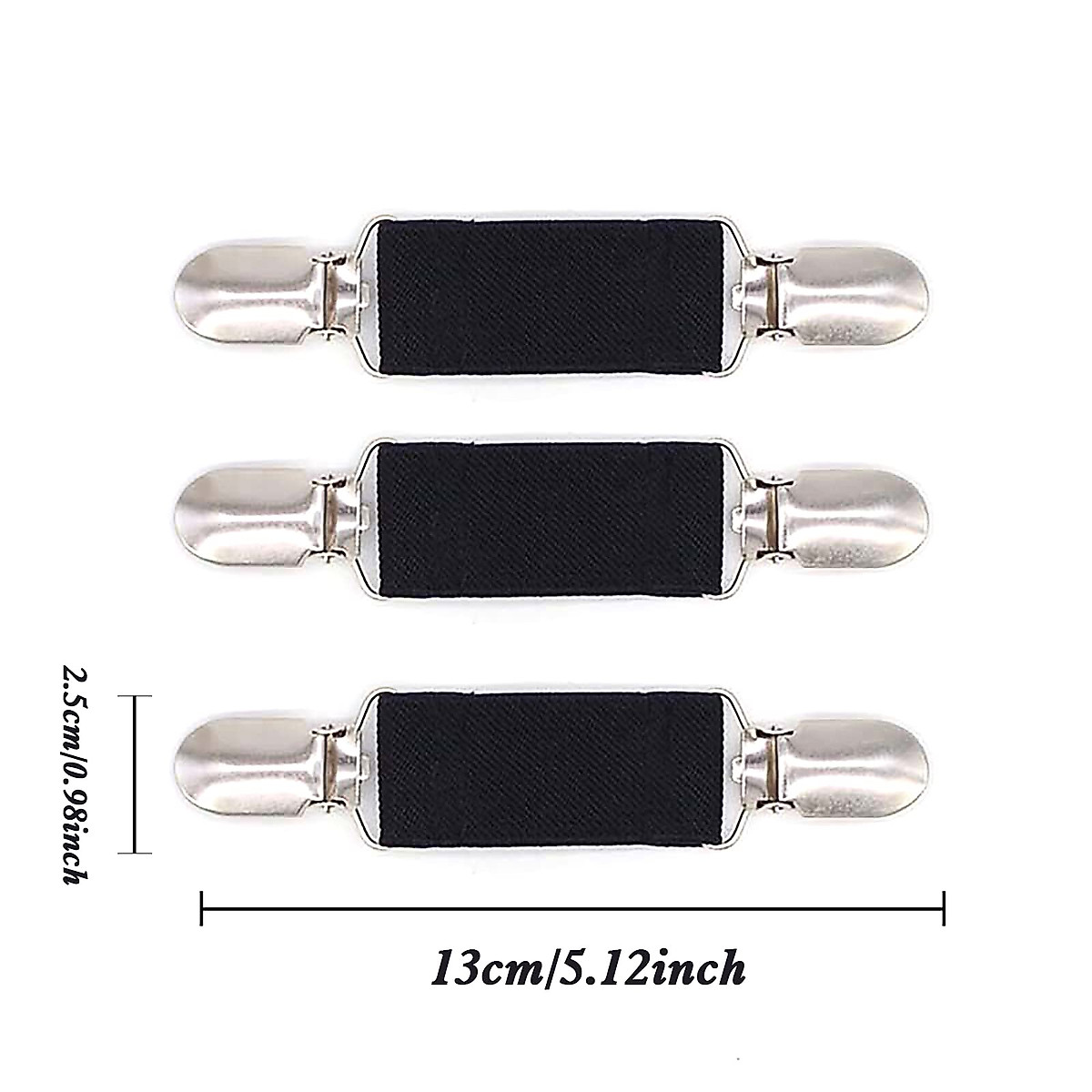 MJartoria Fit Dress Cinch Clips Back Cinch Set, Scarf Retro Cardigan Collar Shirt Shawl Coat Sweater Clips for Women (Black)