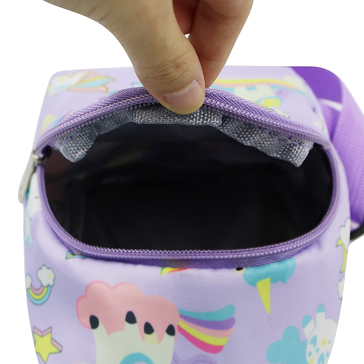 ANKOMINA Small Sling Bag for Kids Cute Cartoon Crossbody Shoulder Bag Unicorn Dinosaur Chest Bag for Outdoor,Travel,Hiking