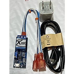 5 Volt Relay Switch KIT, NV 2020-2 Voice Control Your Fireplace from Anywhere and Works with Any Smart Outlet. (Relay Kit - with Power Adapter and Micro USB Cable) Xlentcomfortzone