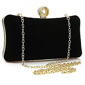 Women Velour Evening Clutch Bags Elegant Handbags Formal Party Clutches Purses for Wedding/Prom/Cocktail