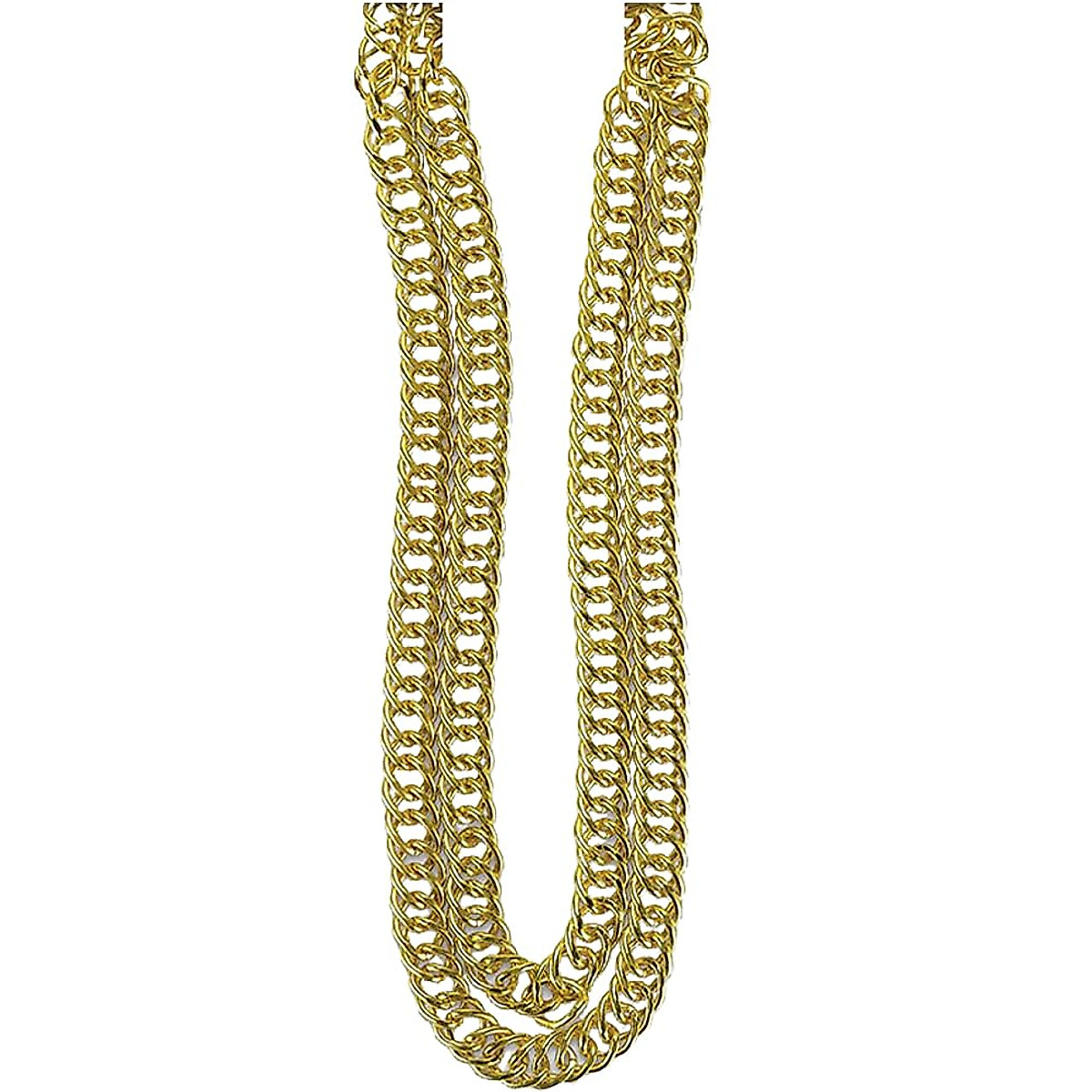 Amscan Large Gold Chain Necklace - 39", 1 Pc - Premium Gold-Plated Look & Lightweight Plastic - Bold & Dazzling - Perfect Statement Piece for Every Occasion