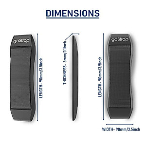 goStrap Magnetic Phone Grip Strap for back of Phone - Finger Loop Holder for Hand - Cell Phone Strap Compatible for Most iPhone, Smartphones, Mini Tablet, and Tablet Case