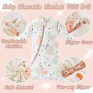 XIFAMNIY Tog 2.5 Baby Wearable Blanket Toddler Kids Sleeping Bag Detachable Long Sleeve Swaddle 0-5T…
