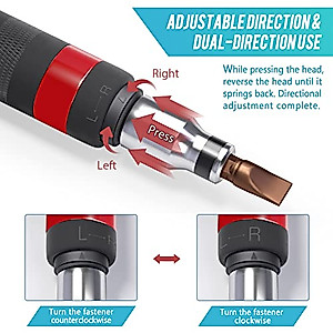 TAILUG 1/2" Hand Manual Reversible Impact Driver, 8 PCS Impact Screwdriver S2 Steel, Rusted Fasteners or Frozen Bolts Manual Impact Driver