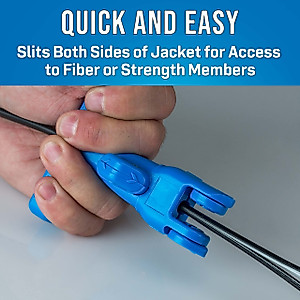 Jonard Tools FOD-2000 Fiber Optic Drop Cable Slitter for 0.250" Flat Cable, Blue