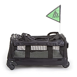 Sherpa Ultimate On Wheels Travel Pet Carrier, Airline Approved & Guaranteed On Board - Black, Large