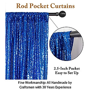 Sequin Backdrop Photo Booth Backdrop 6FTx6FT Royal Blue Wedding Shimmer Fabric Background for Baby Shower Sparkle Sequin Wall Backdrop for Party Event