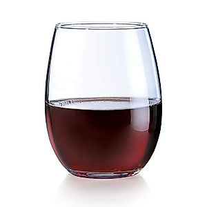 ARC International Cachet 21 Ounce Stemless Wine Glass, Set of 4, 4 Count (Pack of 1), Clear