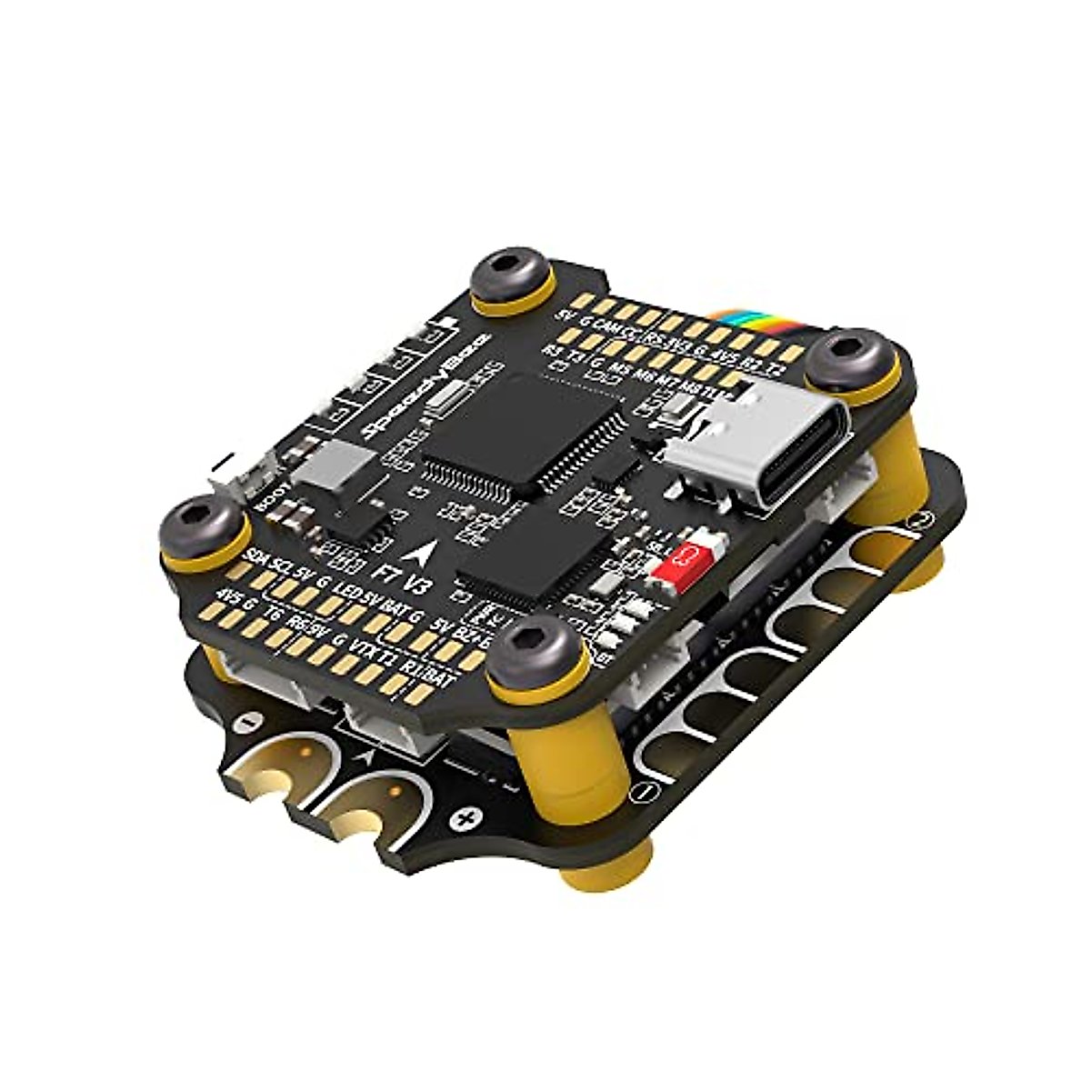 SpeedyBee V3 F7 Flight Controller Stack: 30x30 Drone FC Stack with 4in1 50A ESC BL32, Wireless Betaflight Configuration, Blackbox,Solder-Free Plugs,WiFi,Bluetooth for 3-6S 4" 5" FPV Drone Cinelifter