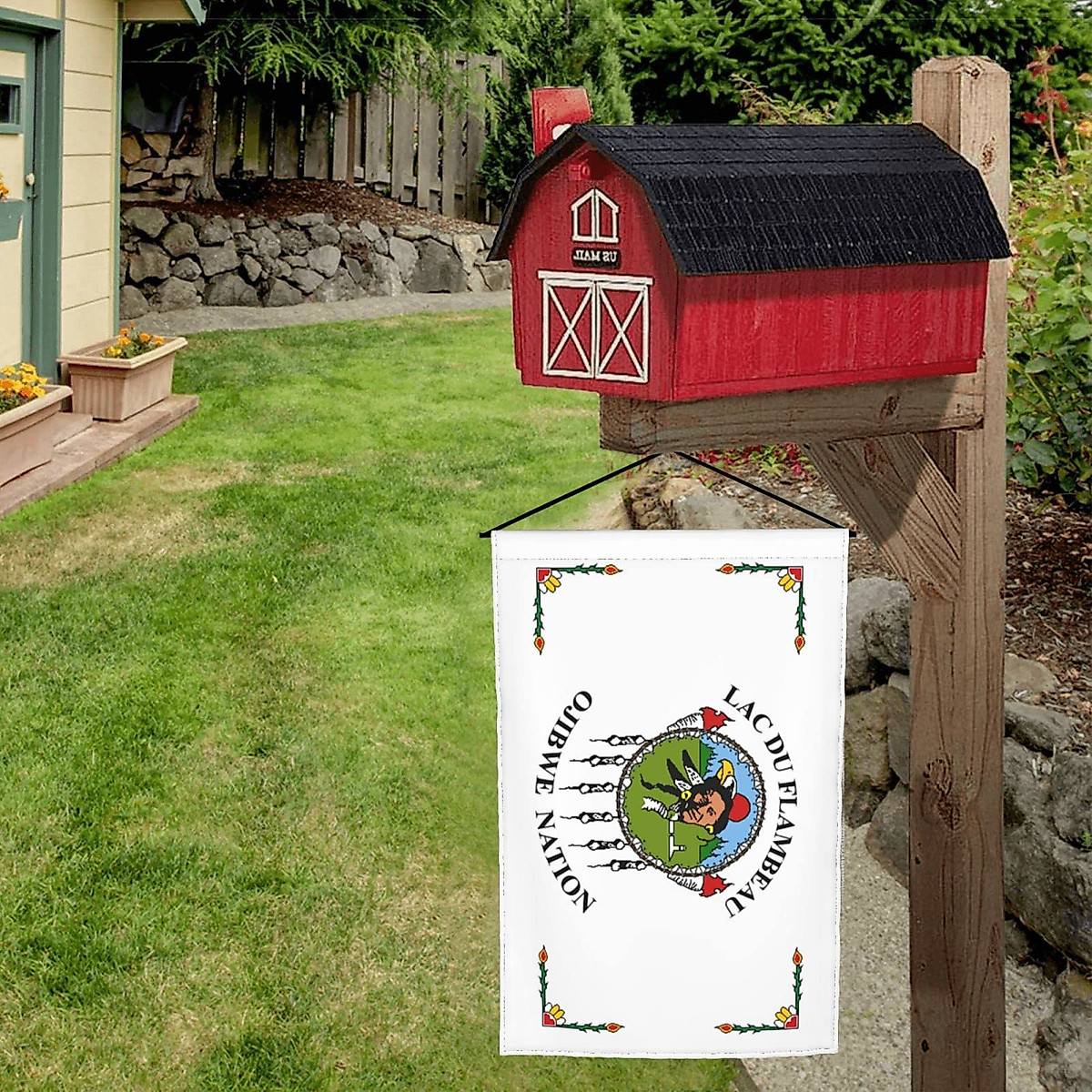 LIICHEES Flag Of The Lac Du Flambeau Ojibwe Nation Garden Flag 12x18 Inch Double Sided Outside Decoration Banner Yard Welcome Flags Home Decor Flags