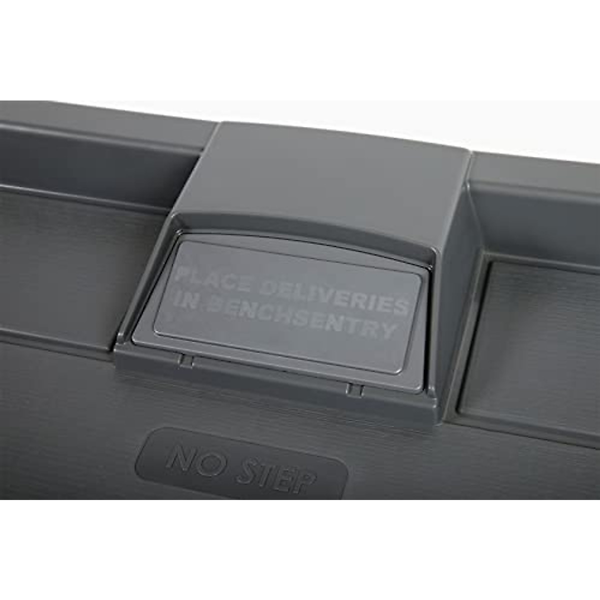 BenchSentry by Genie Package Delivery Box for Outside - Protects Packages from Theft and Weather Damage - Slate