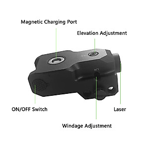 Nihowban Red/Blue/Purple/Green Laser Sight Picatinny Weaver Rail Mount,Magnetic Rechargeable Red Beam for Pistol Handgun Rifle，Easy to Install and Adjust