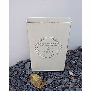 LESEN Set of 2 Farmhouse Metal Wall Planter,Rustic Wall Decor Country Hanging Wall Vase Box for Plants Flower Home Decoration