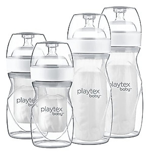 Playtex Baby Nurser Bottle Gift Set, with Pre-Sterilized Disposable Drop-Ins Liners, Closer to Breastfeeding