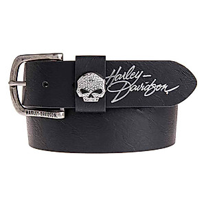 Harley-Davidson Women's Rock Candy Embellish Willie G Skull Belt HDWBT11023 (M)