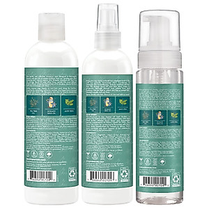 Shea Moisture Wig & Weave 3pc Bundle, Residue Remover Shampoo (13 Oz) + 2in1 Detangler Leave In Wig Conditioner (8 Oz) + Mousse (7.5Oz), Oil for Wigs, Wig Spray for Synthetic Wigs