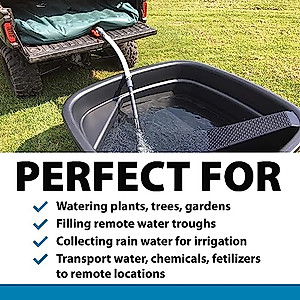 Jenlis IVy Bag, Large Collapsible Water Storage Bladder, Big Portable Fluid Transport Tank, Liquid Transportation Reservoir for Watering Trees, Plants, Lawns & Gardens in Remote Locations, 100 Gallons
