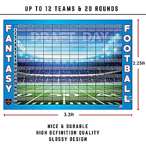 Fantasy Football Draft Board 2023-2024 - Color Rush Labels & Draft Board - Fantasy Football Draft Kit