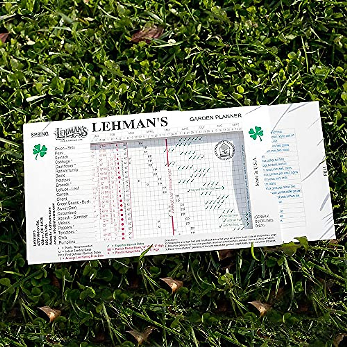 Lehman's North America Spring Fall Garden Planner When to Plant and Harvest