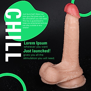 7.8 inch Realistic Dildo, Greenpinecone Anal Dildo Body-Safe Material with Strong Suction Cup Realistic Penis for G-Spot Stimulation Dildos Anal Sex Toys for Women and Couple