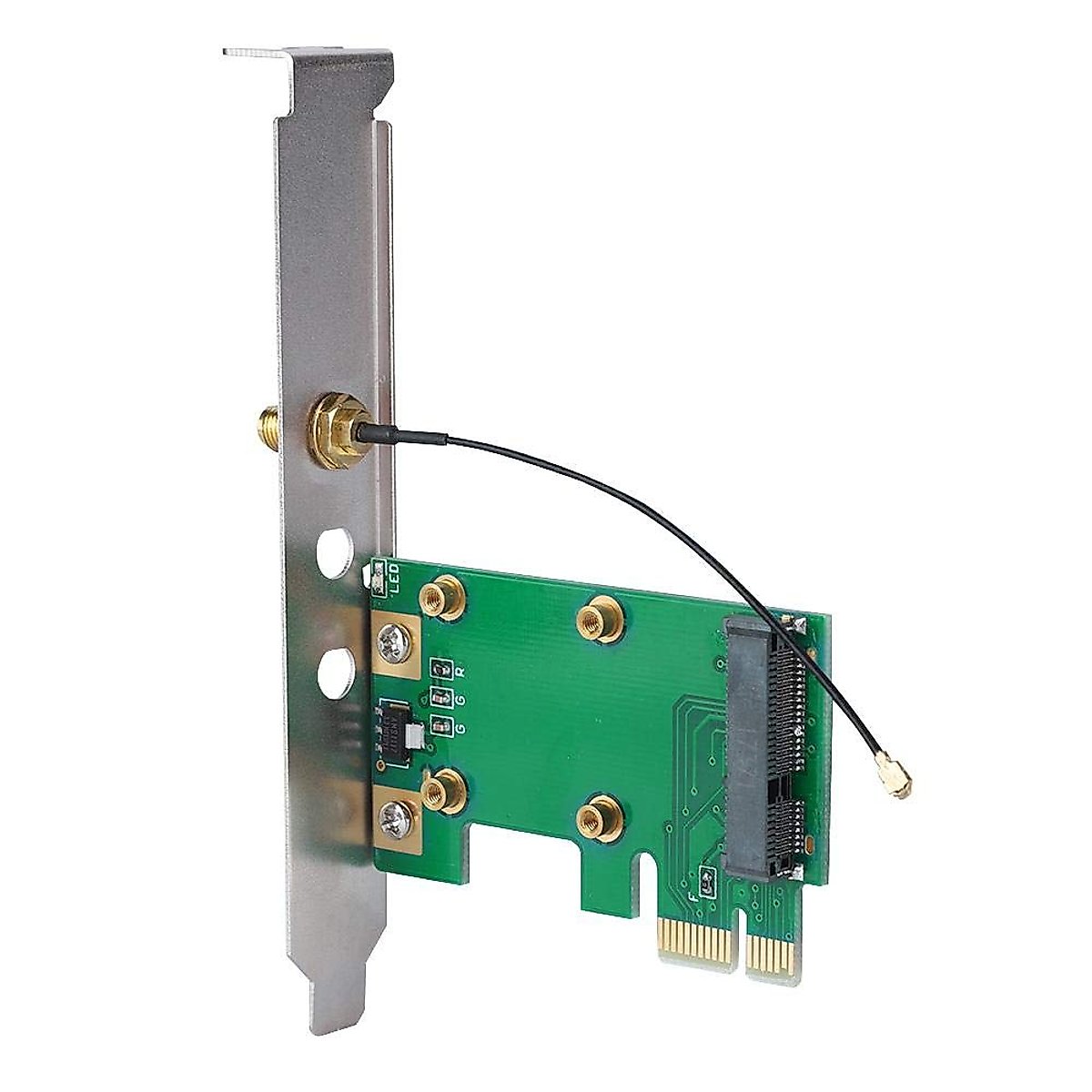 PCIe Network Card, PCI Express to Mini PCI Express Card Adapter, Network Ethernet LAN Mini PCI-E Riser PC to Laptop Network Card Adapter Converter