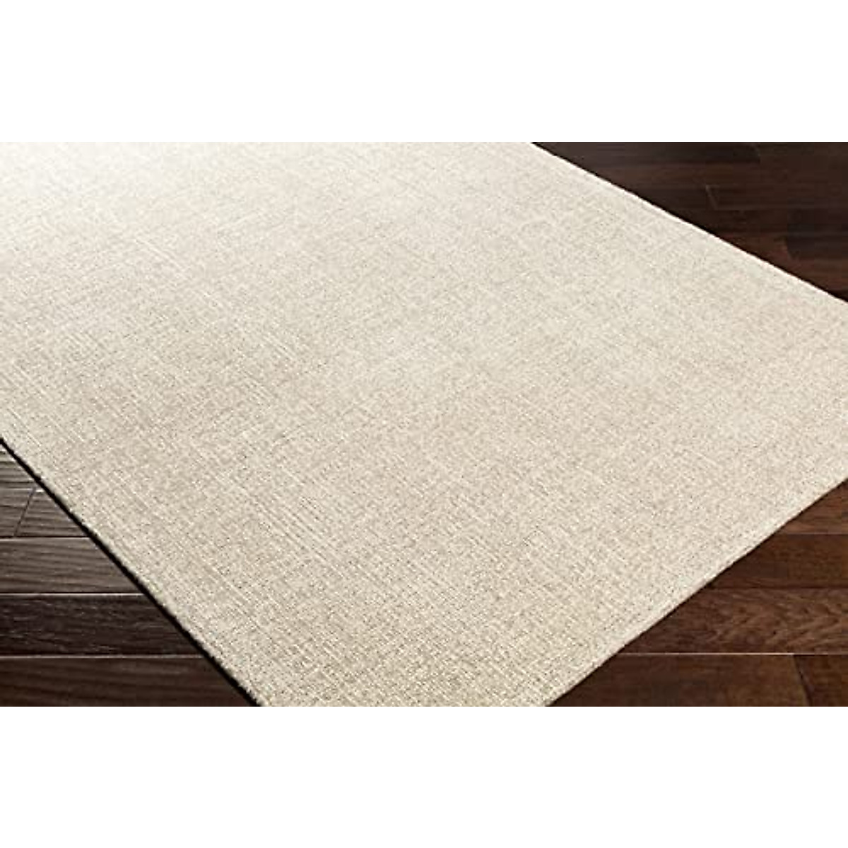 Mark&Day Area Rugs, 8x10 Giles Solid and Border Ivory Area Rug Beige Cream Carpet for Living Room, Bedroom or Kitchen (8' x 10')