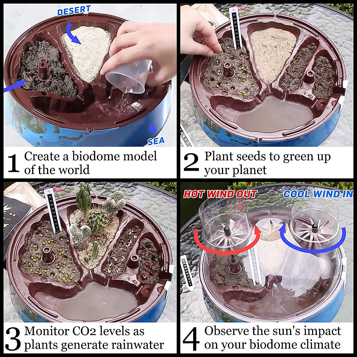 WILD ENVIRONMENTAL SCIENCE Climate Change - Science Kit for Ages 8+ - Real Life Climate Science - Includes Seeds