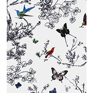 Orainege Peel and Stick Wallpaper Black and White Floral Wallpaper Self Adhesive Removable Wallpaper Floral Contact Paper Mural Wall Decorative 15.7in x118.1in