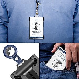 ONLOOKER Wallet for Men - Slim Aluminum Metal Money Clip Wallet with 1 Clear Window, ID Card Holder Holds Up 15 Cards with Cash Clip, Ultra-Thin Minimalist Wallet (Black)