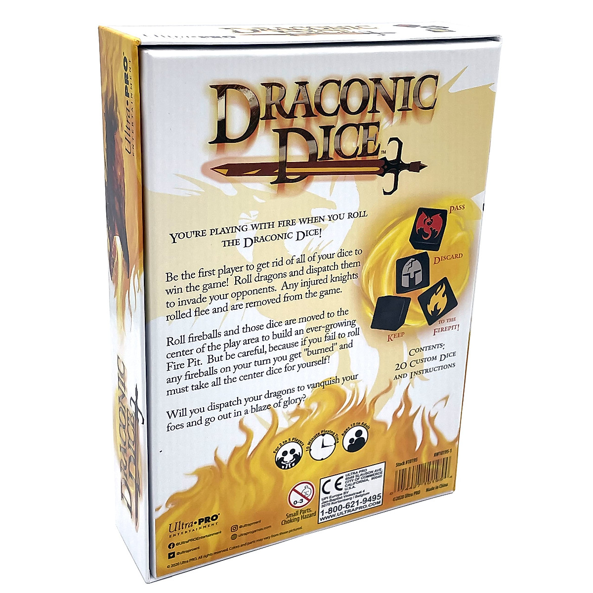 Ultra PRO - Draconic Dice : Fast Playing Dice Game, Compete Against Your Friends and Family to Reign Victorious with Dragons Along Your Side to Vanquish Your Foes
