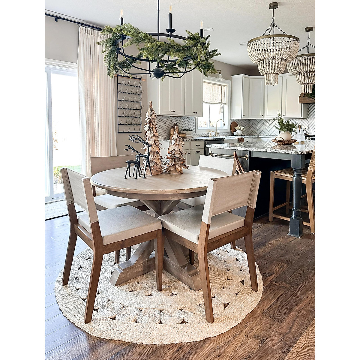 Nathan James Linus Modern Upholstered Chair, 1, Light Gray/Dark Brown